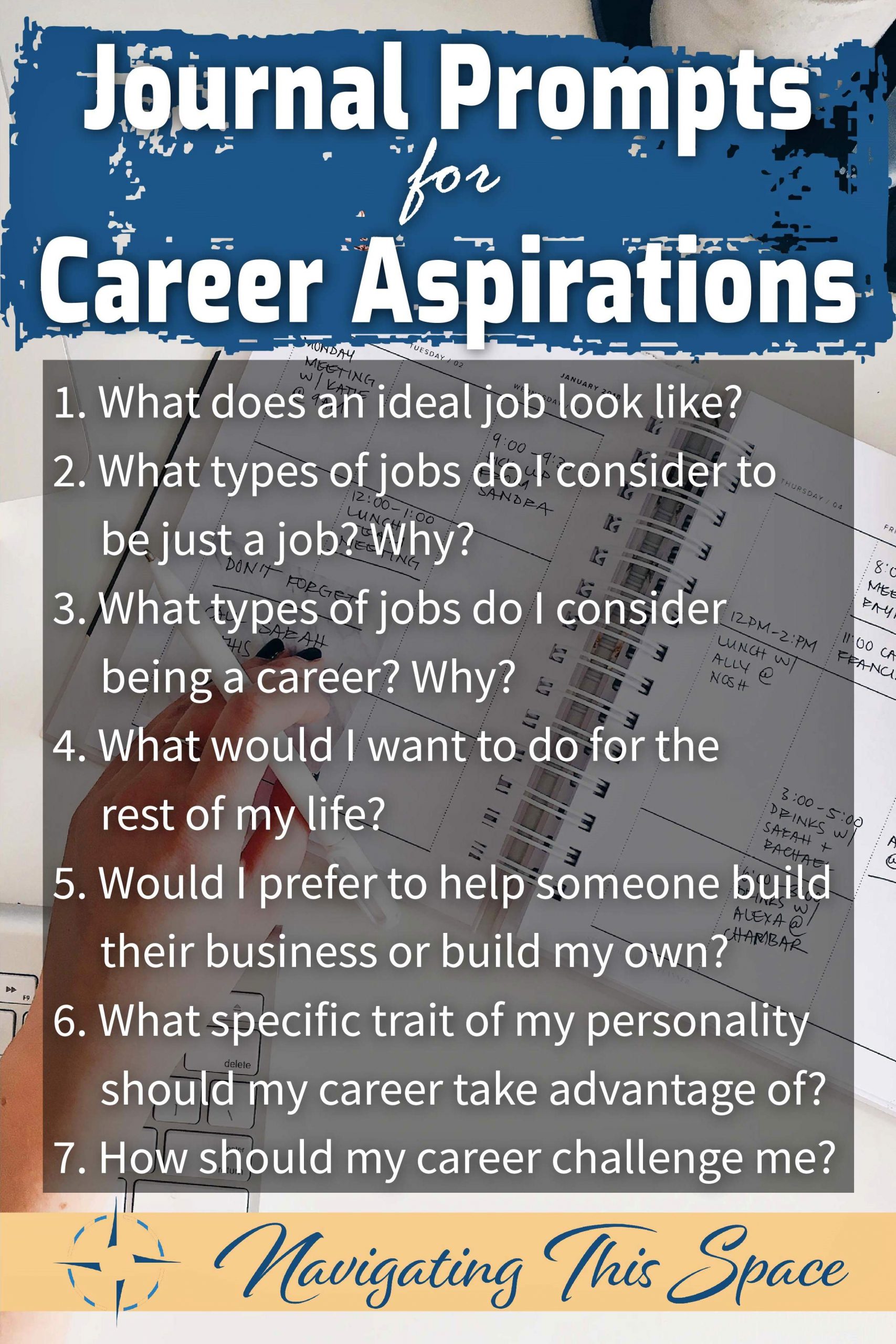 Journal Prompts For Personal and Career Aspirations - Navigating This Space