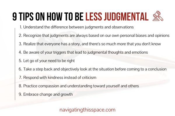 How To Be Less Judgemental: Overcome Judgments Of Yourself And Others ...